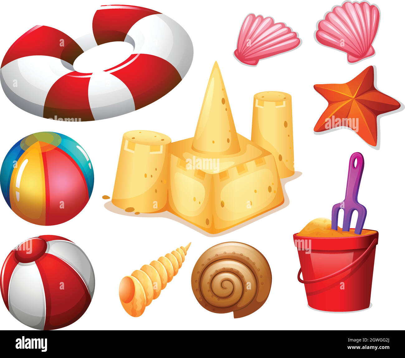 Summer element Cut Out Stock Images & Pictures - Alamy