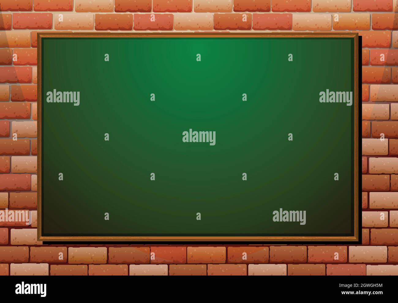 Blackboard on the brick wall Stock Vector Image & Art - Alamy