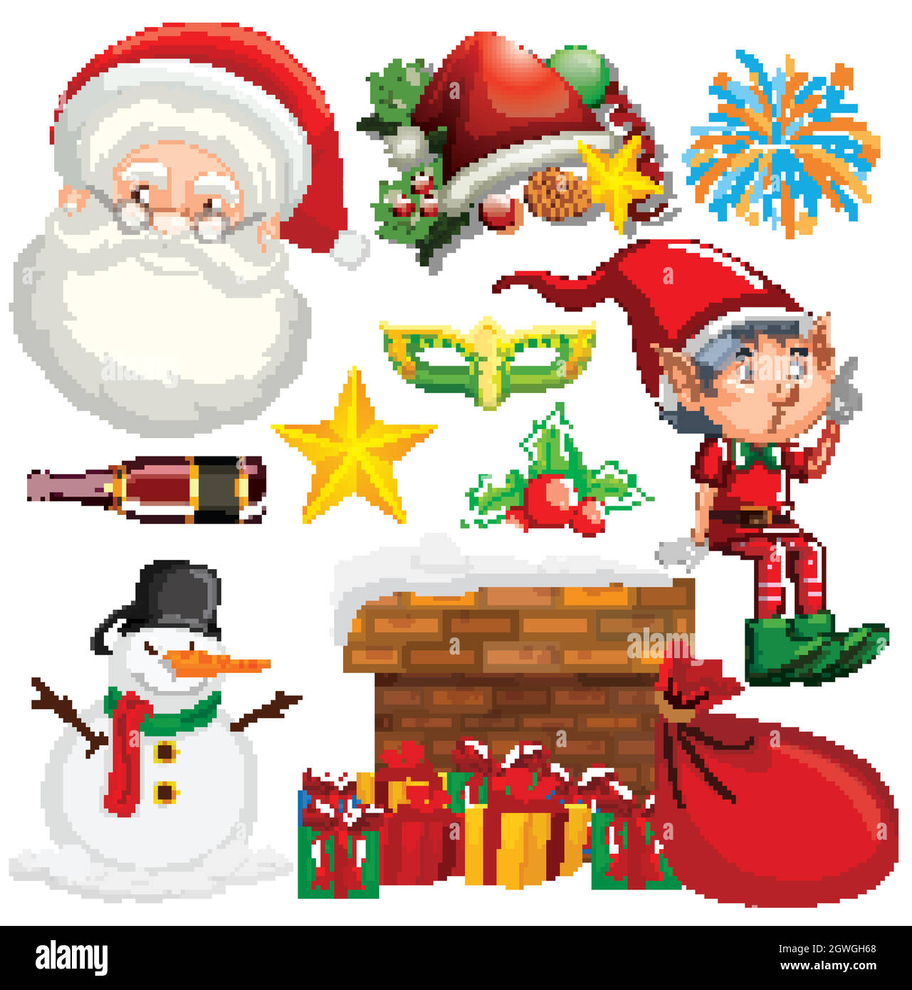 Cartoon fireworks theme picture illustration Cut Out Stock Images ...