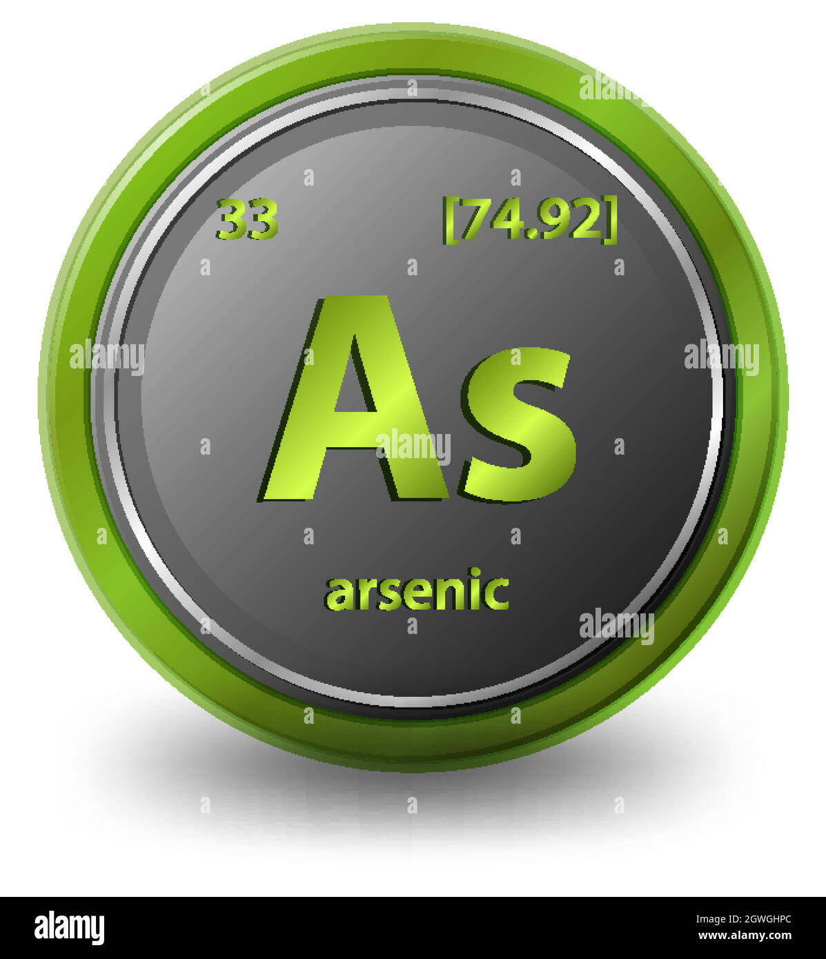 Arsenic chemical element. Chemical symbol with atomic number and atomic ... Arsenic chemical element. Chemical symbol with atomic number and atomic ...