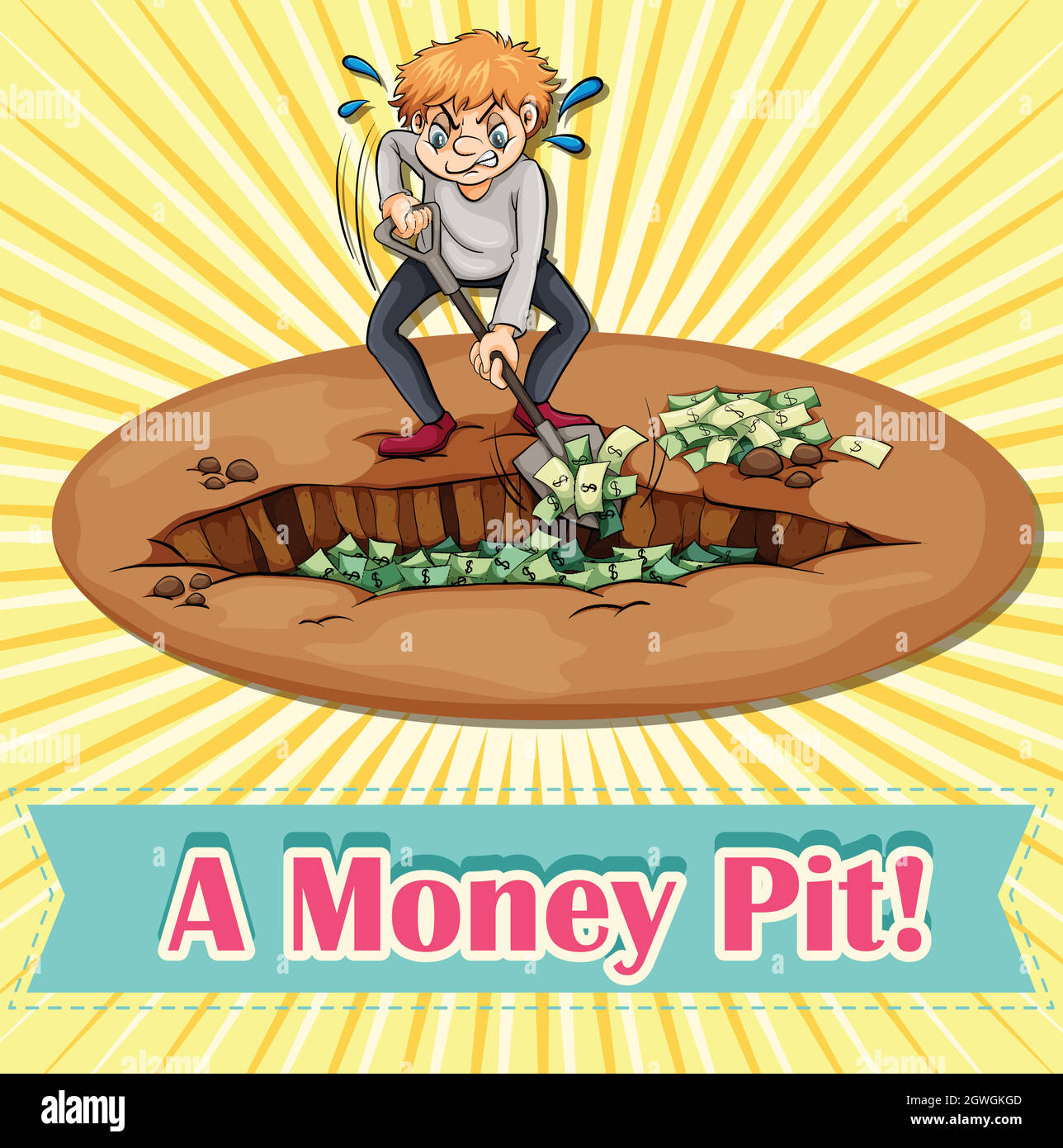 Old saying money pit Stock Vector Image & Art - Alamy