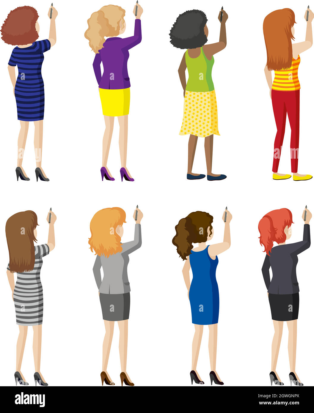 Writing on the wall group Stock Vector Images - Alamy