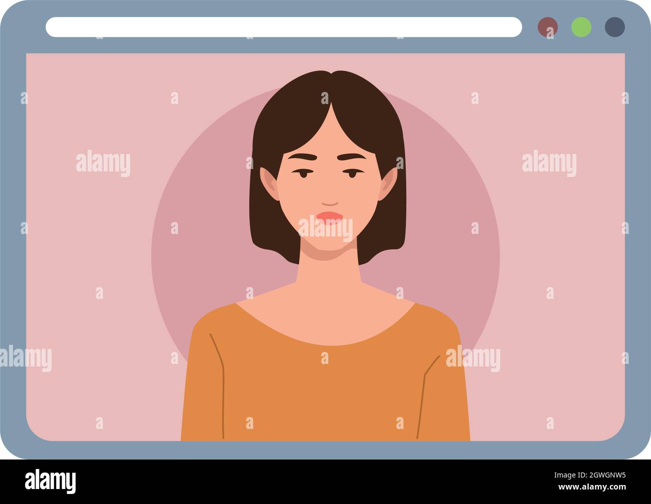 woman in webpage Stock Vector Image & Art - Alamy