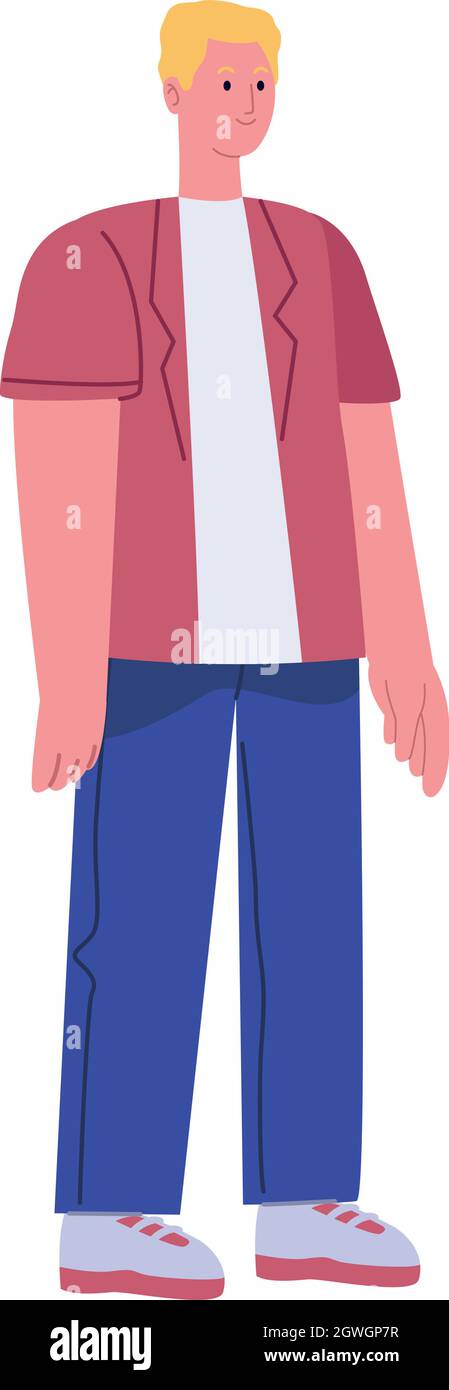 Profile man blond hair Stock Vector Images - Alamy