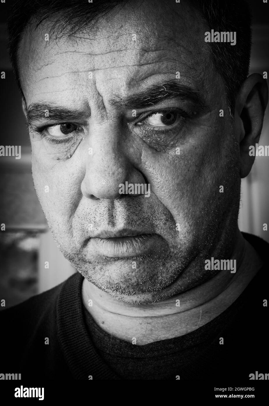 Face sadness Black and White Stock Photos & Images - Alamy