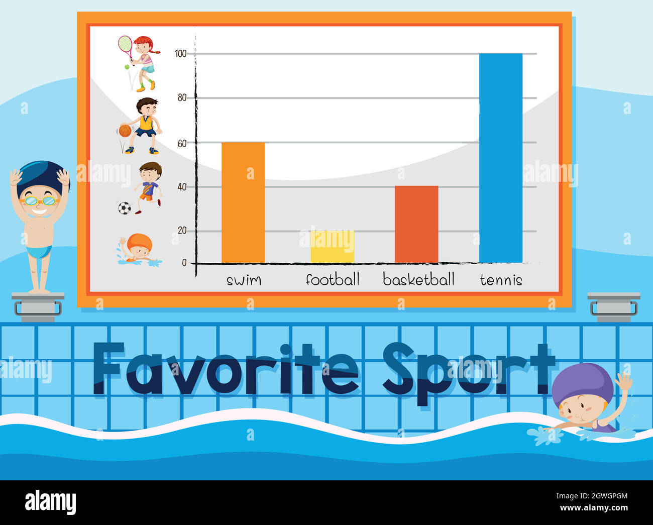 A favorite sport chart template Stock Vector Image & Art - Alamy
