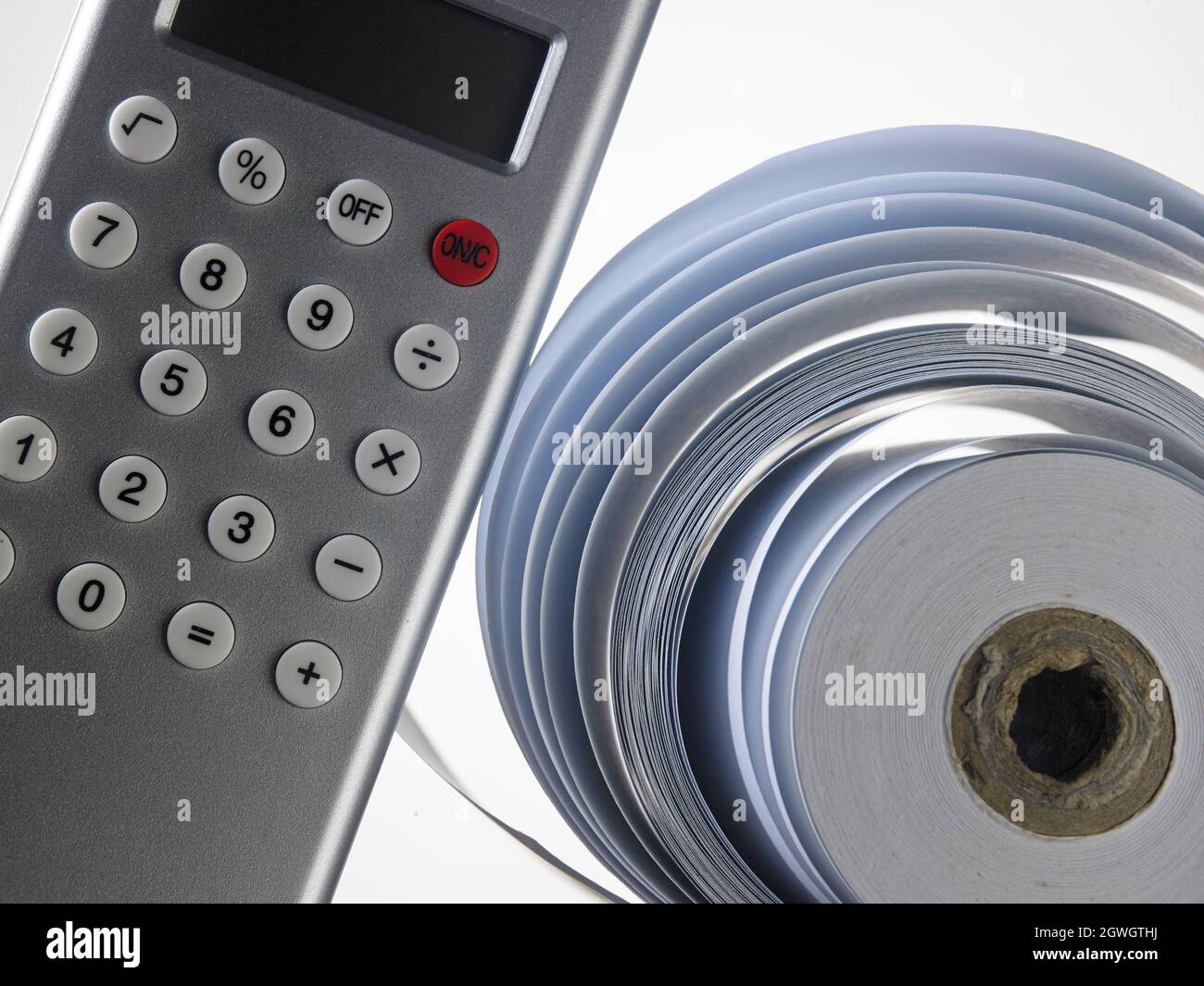 Roll of adding machine tape hi-res stock photography and images - Alamy