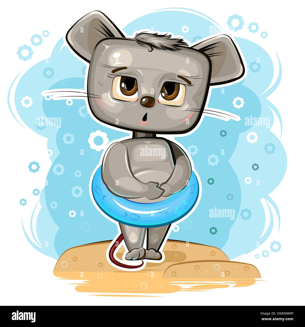 Baby animals in water Stock Vector Images - Alamy