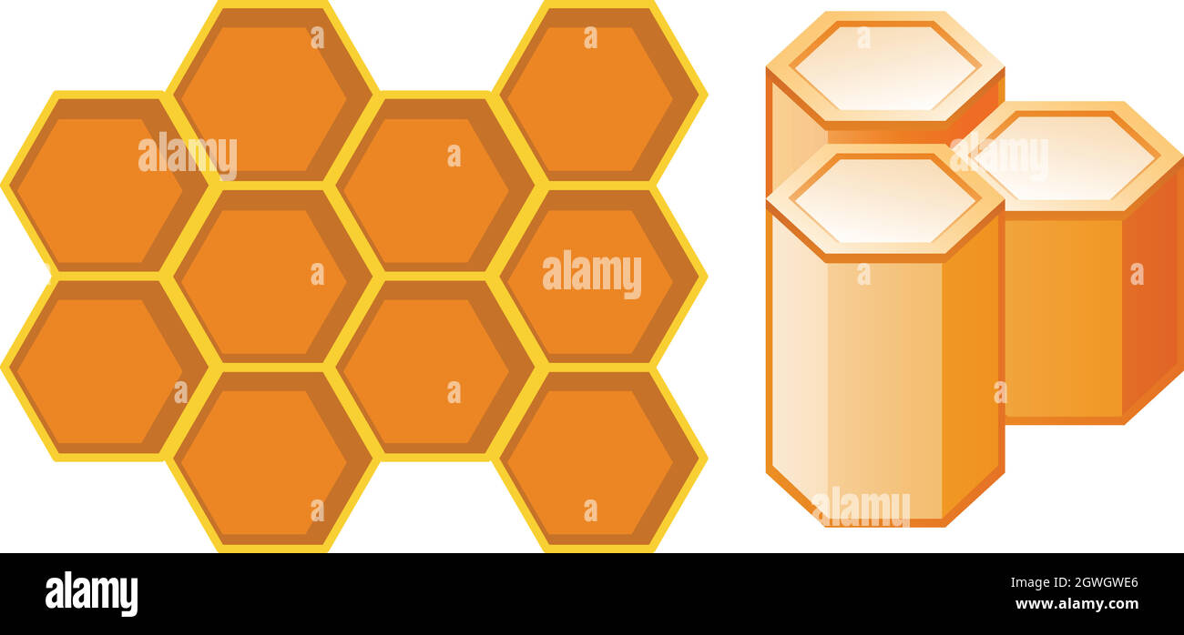 Front and Side View of Honeycomb Stock Vector Image & Art - Alamy