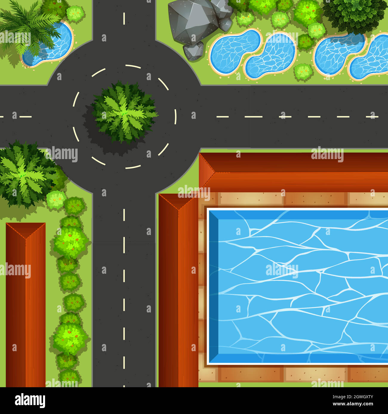 Ponds pond Stock Vector Images - Alamy