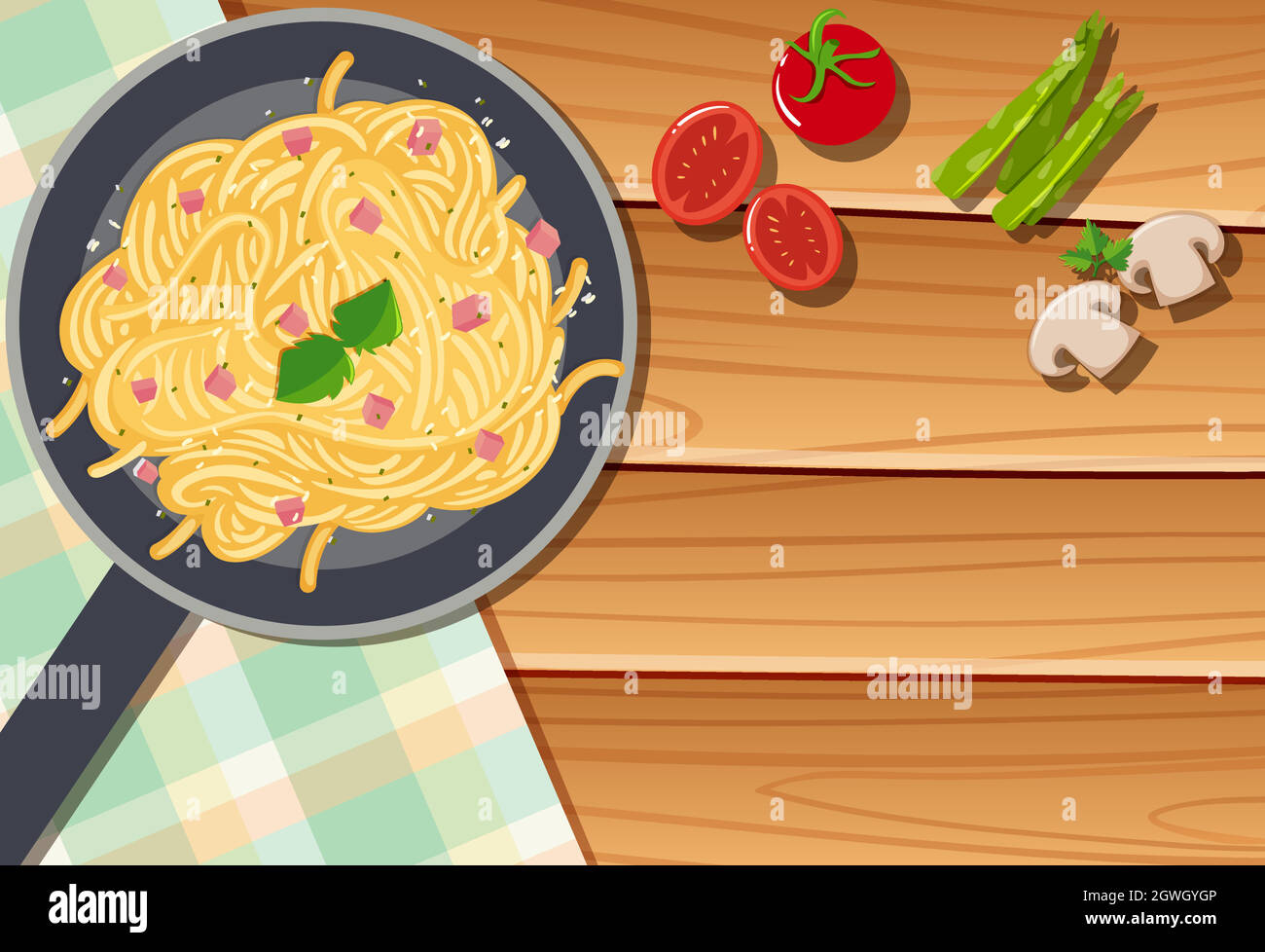 Spaghetti pasta background Stock Vector Images - Alamy