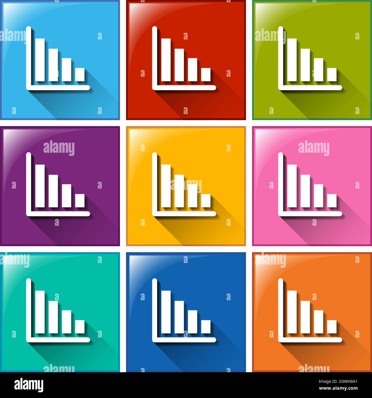 Colored line graphs hi-res stock photography and images - Alamy