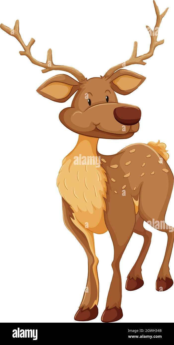 Smiling deer Stock Vector Images - Alamy