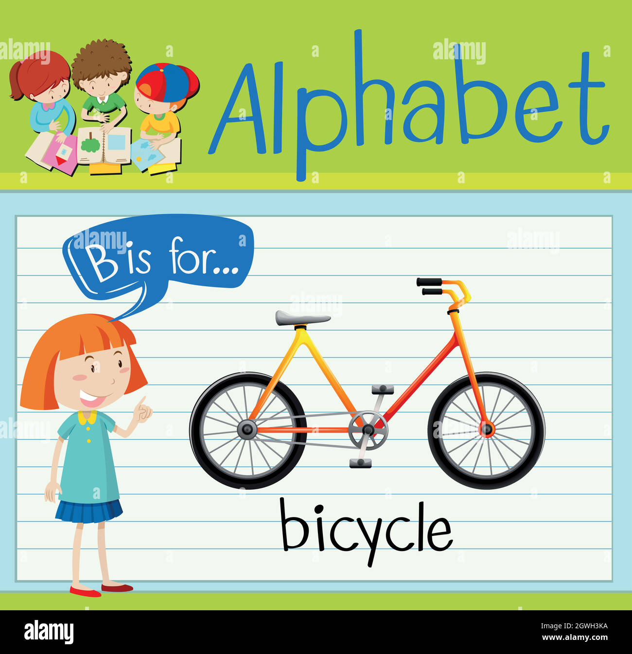 Flashcard letter B is for bicycle Stock Vector Image & Art - Alamy