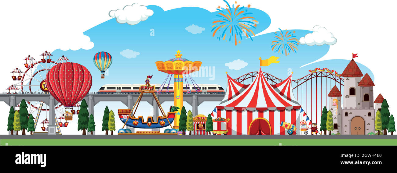 A circus panorama scene Stock Vector Image & Art - Alamy