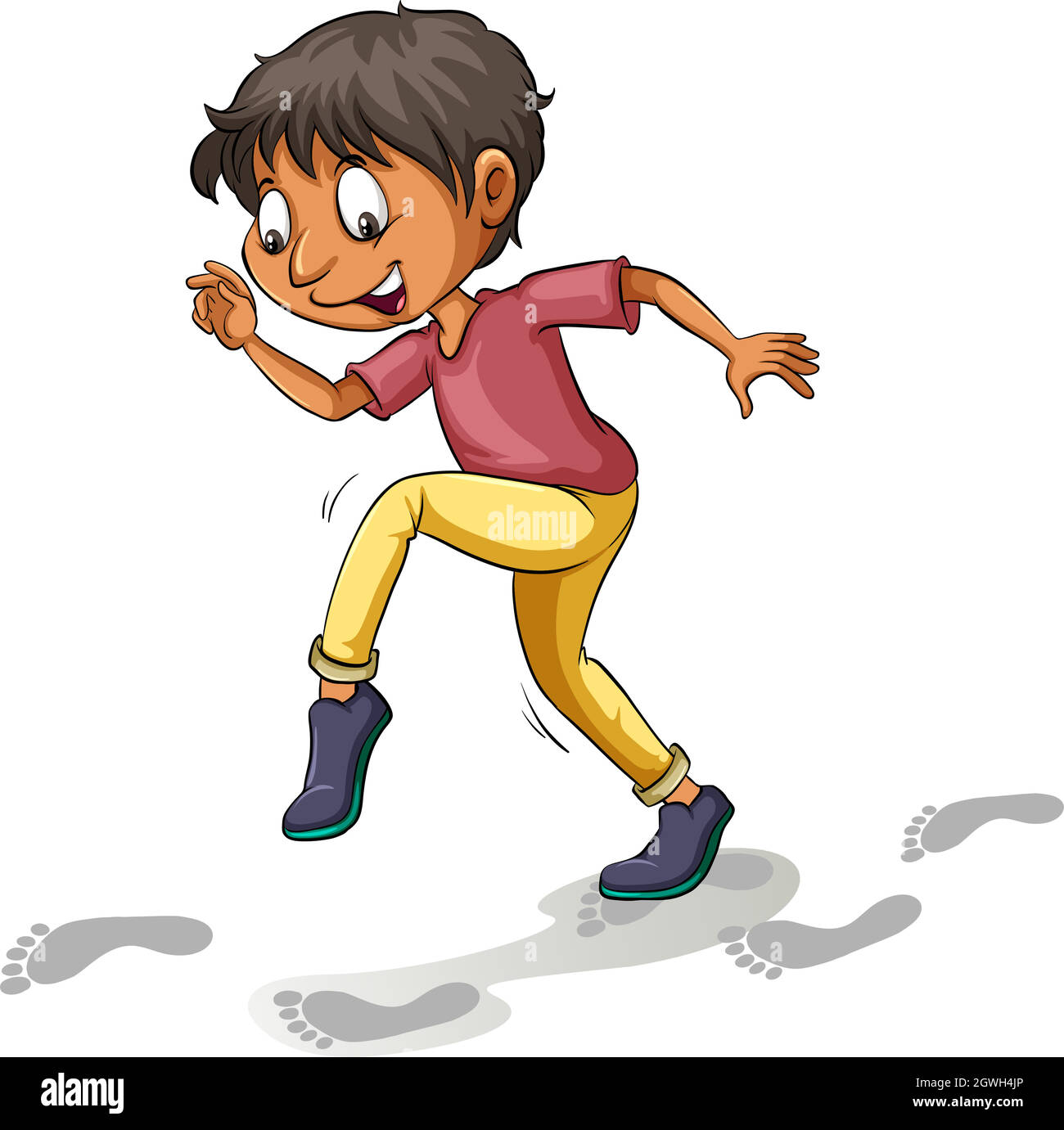 Running Footprints Clipart