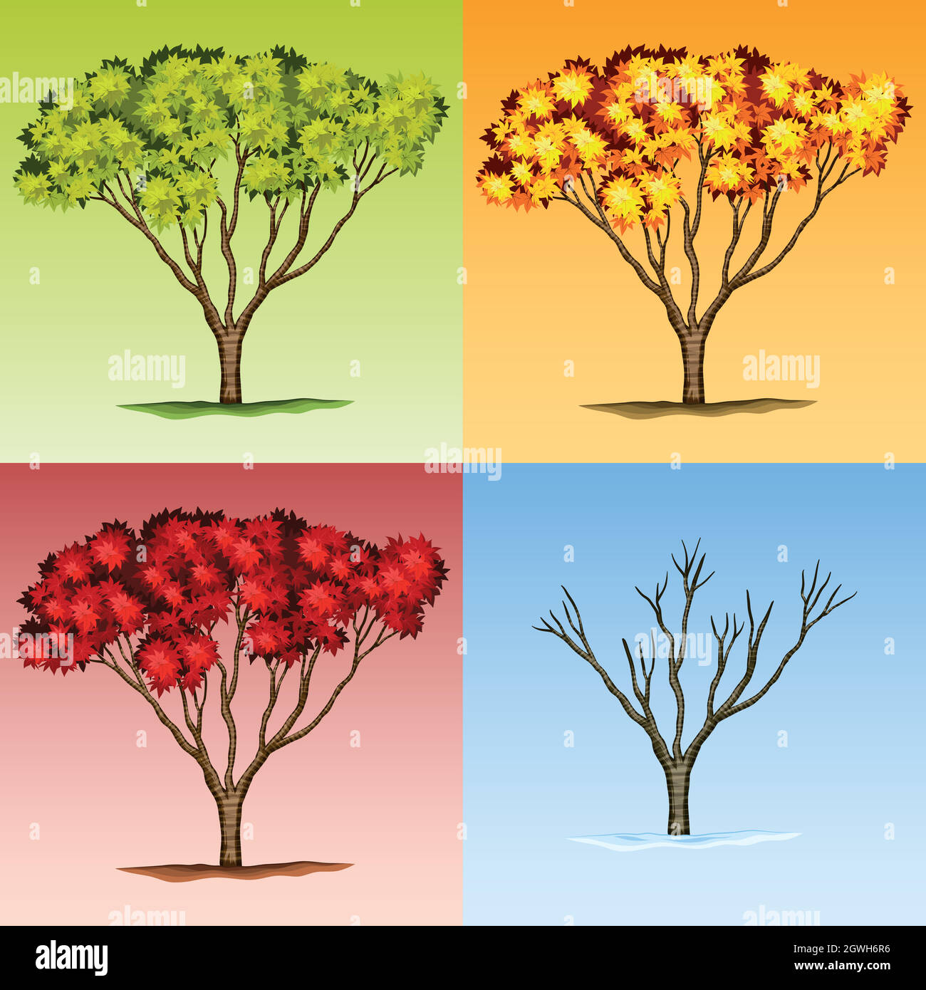 Seasons illustration Stock Vector Images - Alamy