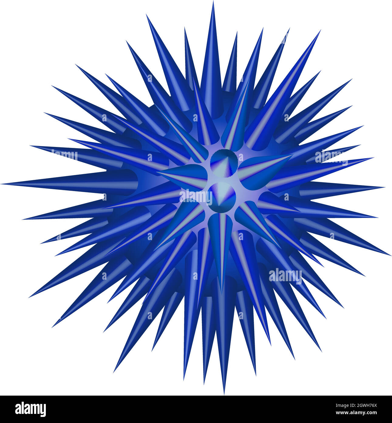 Blue ball with sharp thorns Stock Vector Image & Art - Alamy