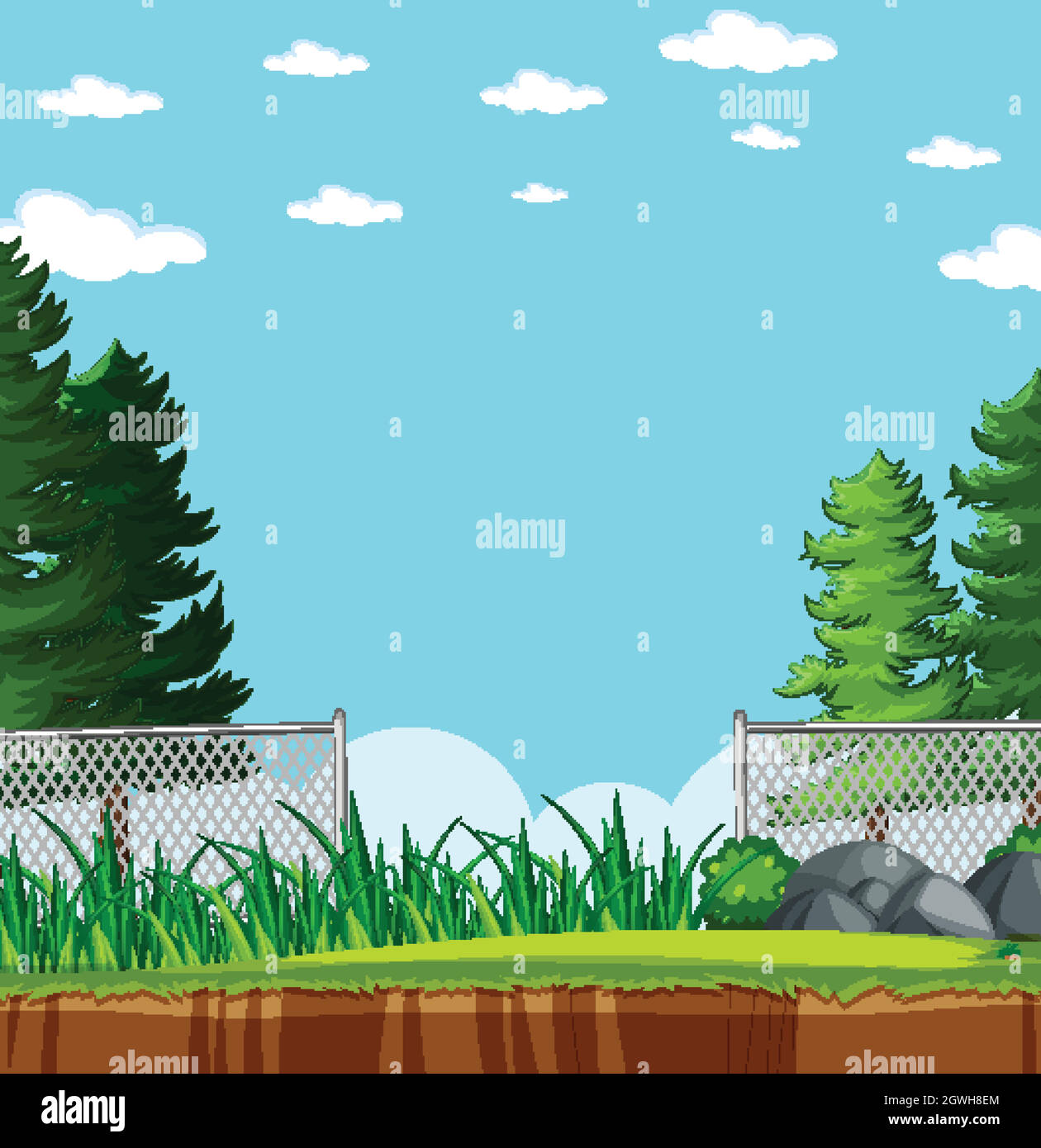 Empty background nature park scenery Stock Vector Image & Art - Alamy