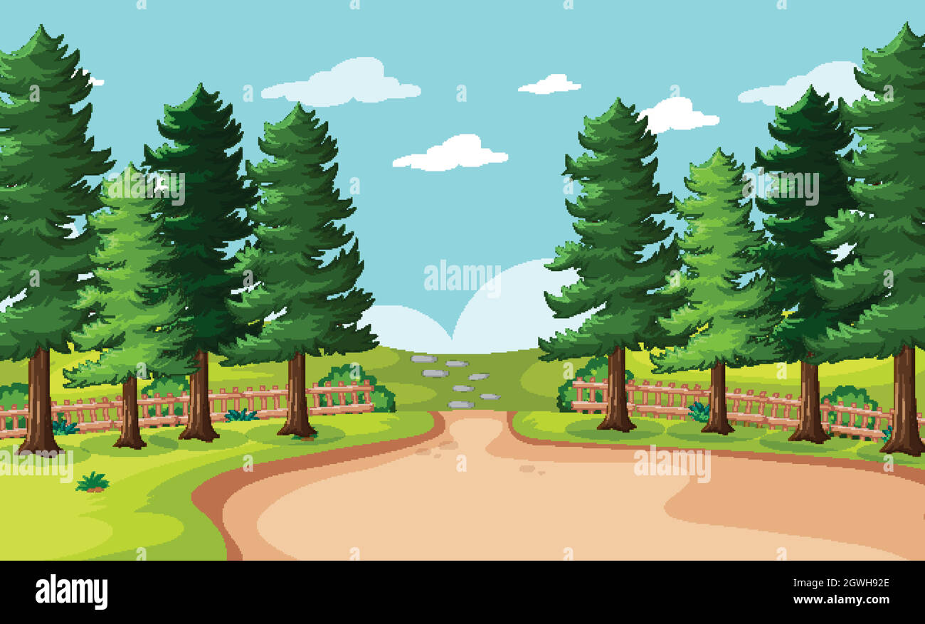 Empty background nature park scenery Stock Vector Image & Art - Alamy