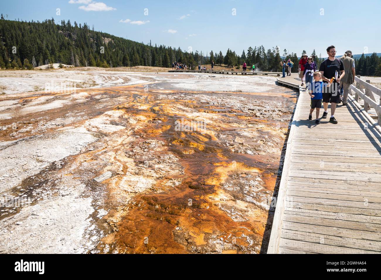 Yellowstone boardwalk hi-res stock photography and images - Alamy