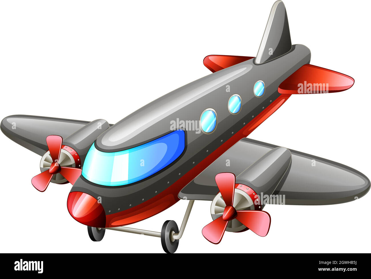 Plane illustration vintage Stock Vector Images - Alamy