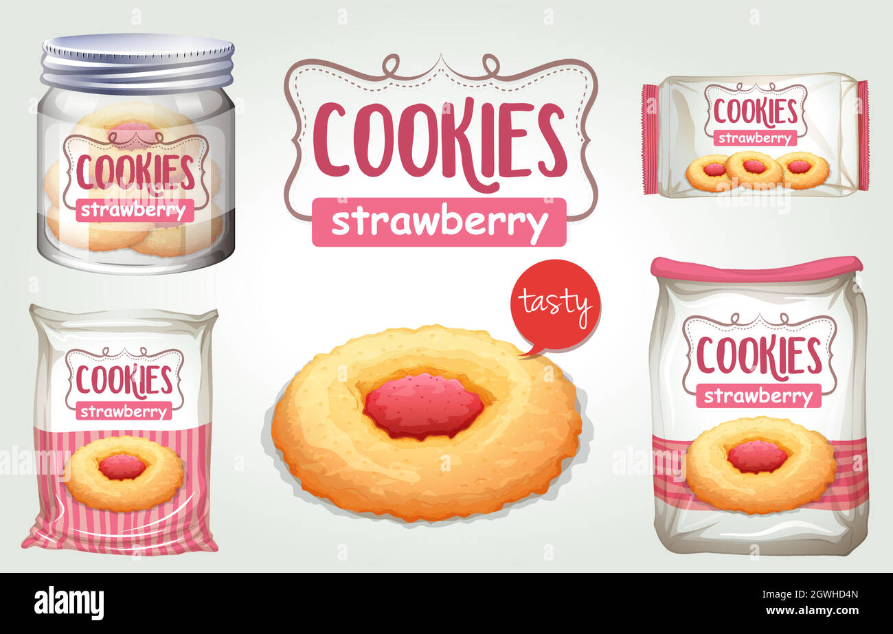Packet of cookies Stock Vector Images - Alamy