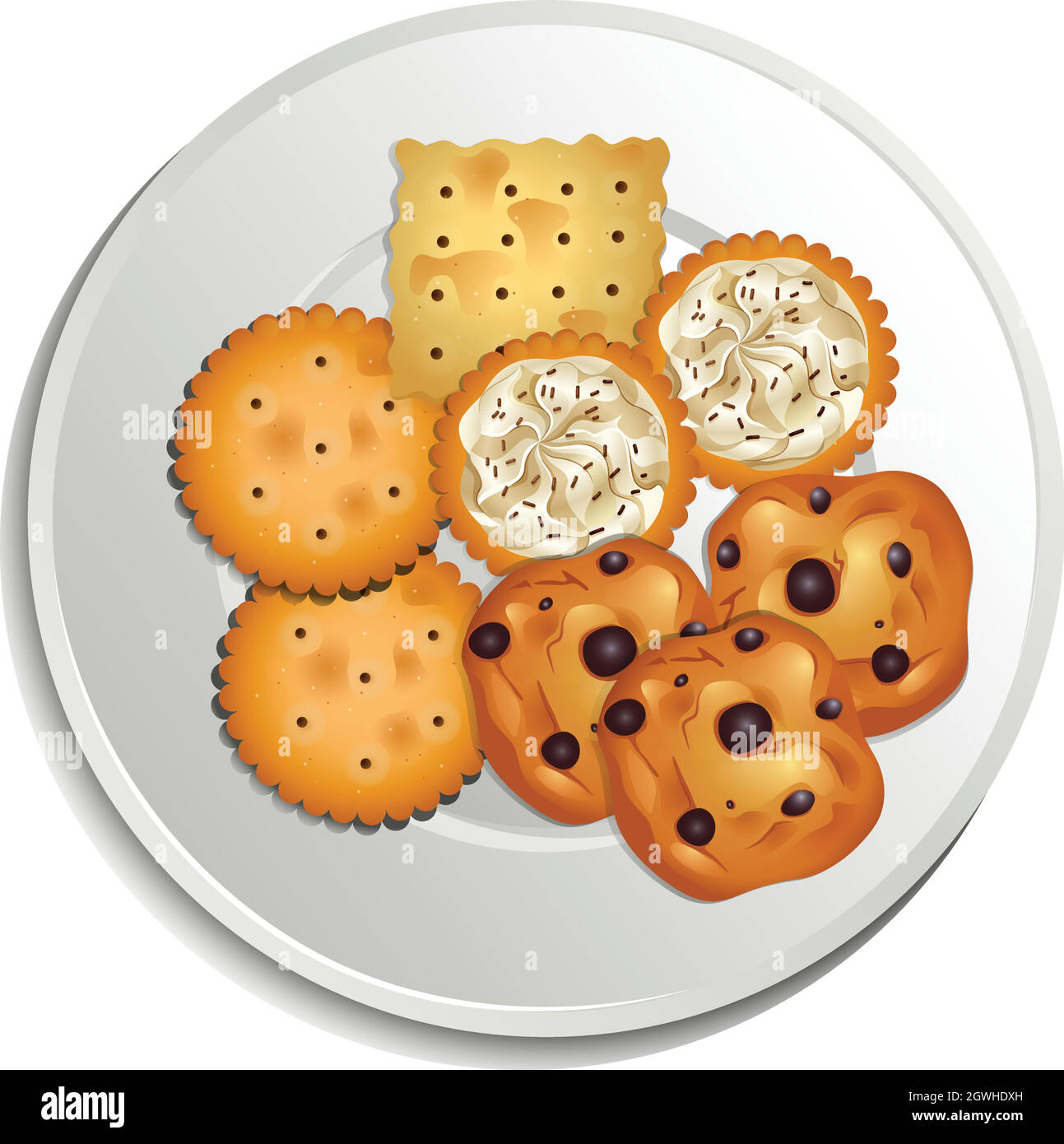 Tasty cookies cream on Stock Vector Images - Alamy