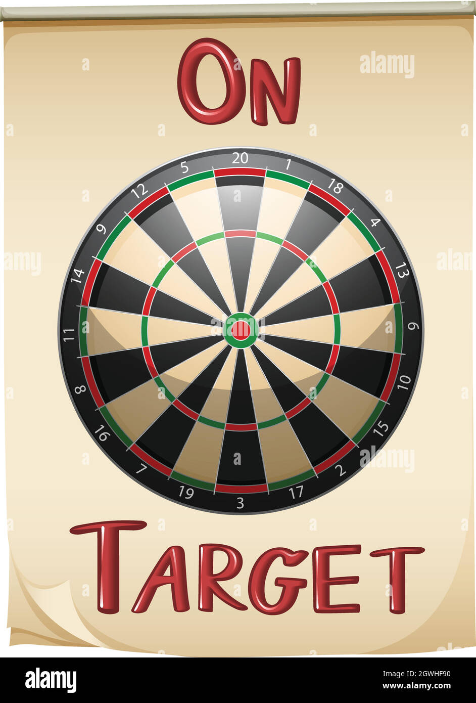 On target text and concept Stock Vector Image & Art - Alamy