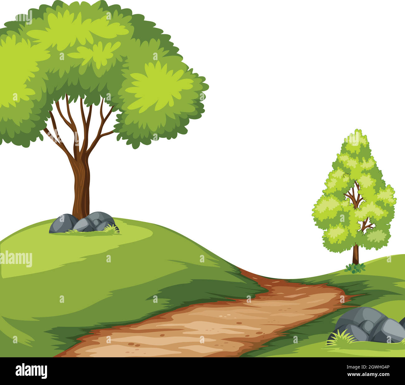 Forest road Stock Vector Images - Alamy