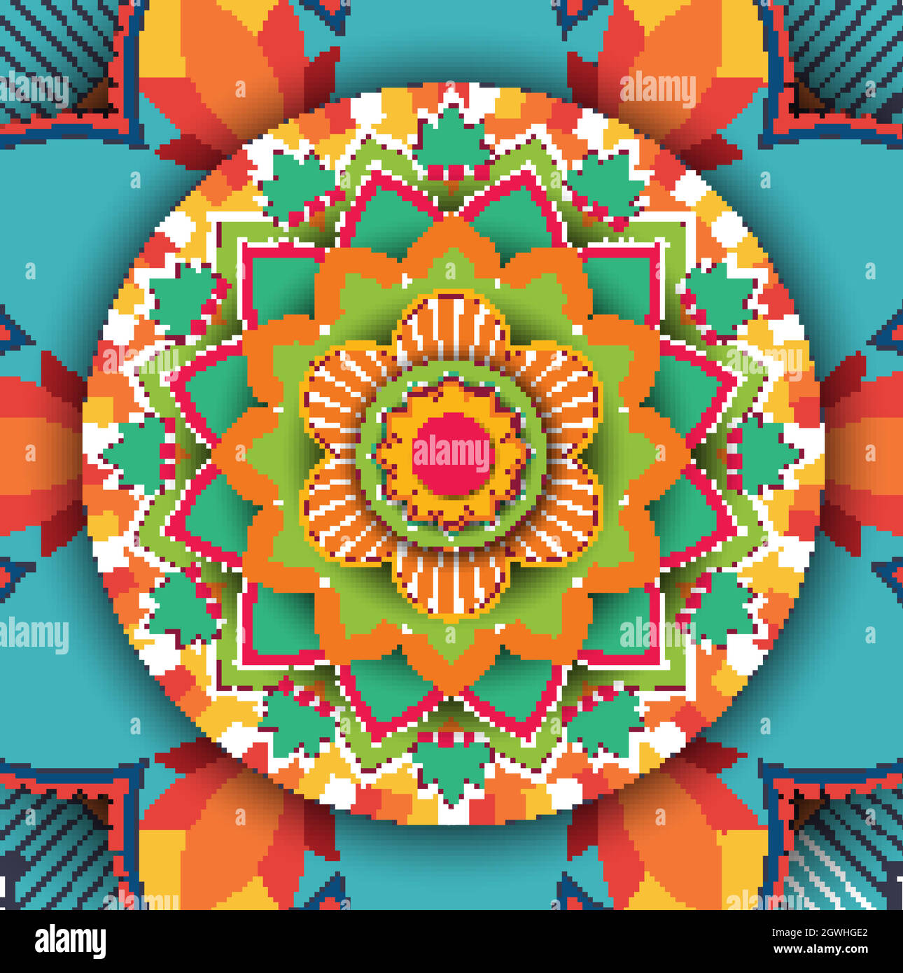 Background template design with mandala patterns Stock Vector Image ...
