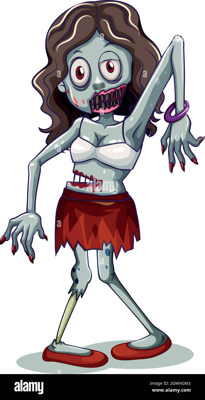 Zombie character on white background Stock Vector Image & Art - Alamy