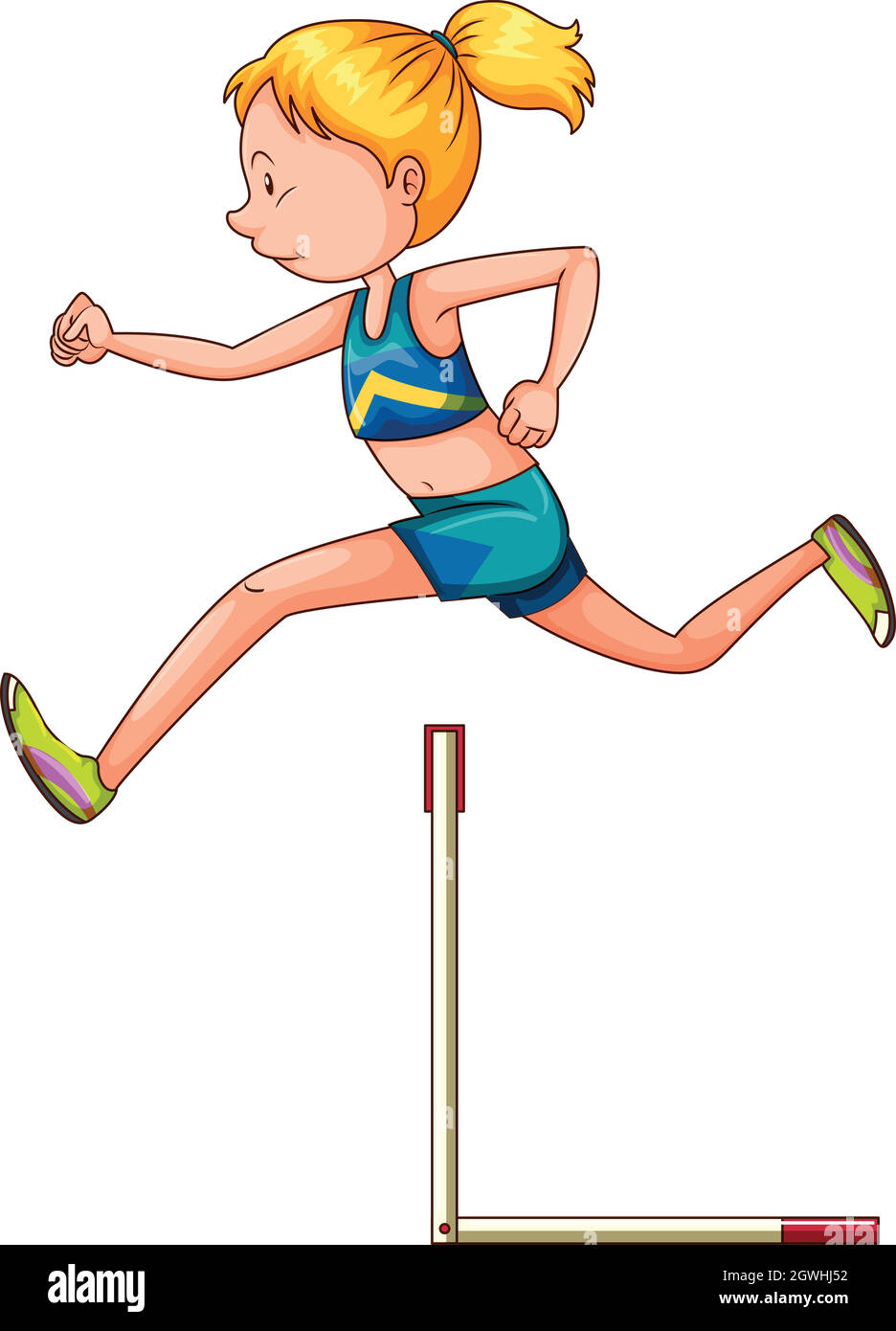 Woman athlete jumping over bar Stock Vector Image & Art - Alamy