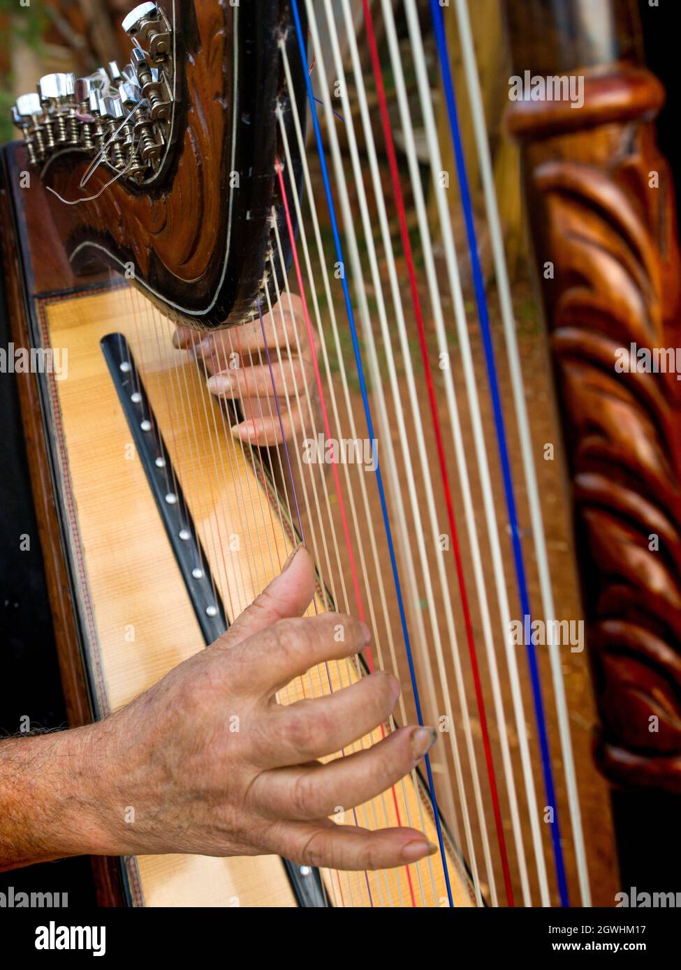 Irish harp player hi-res stock photography and images - Alamy