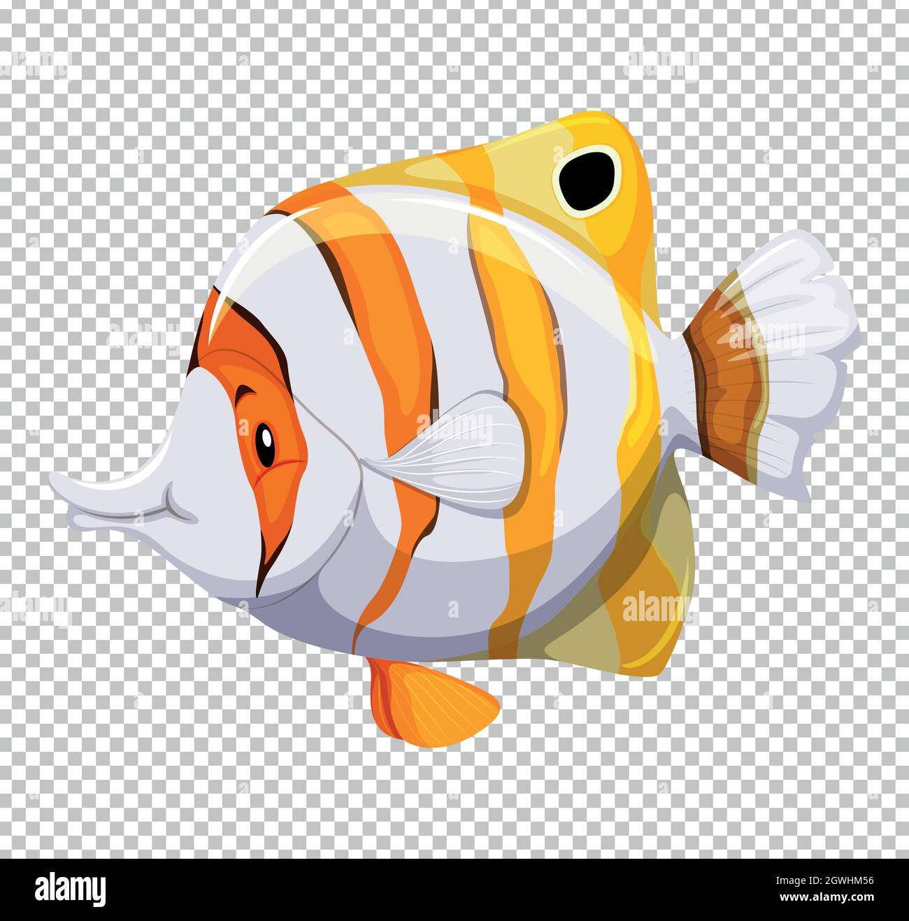 Cute fish on transparent background Stock Vector Image & Art - Alamy