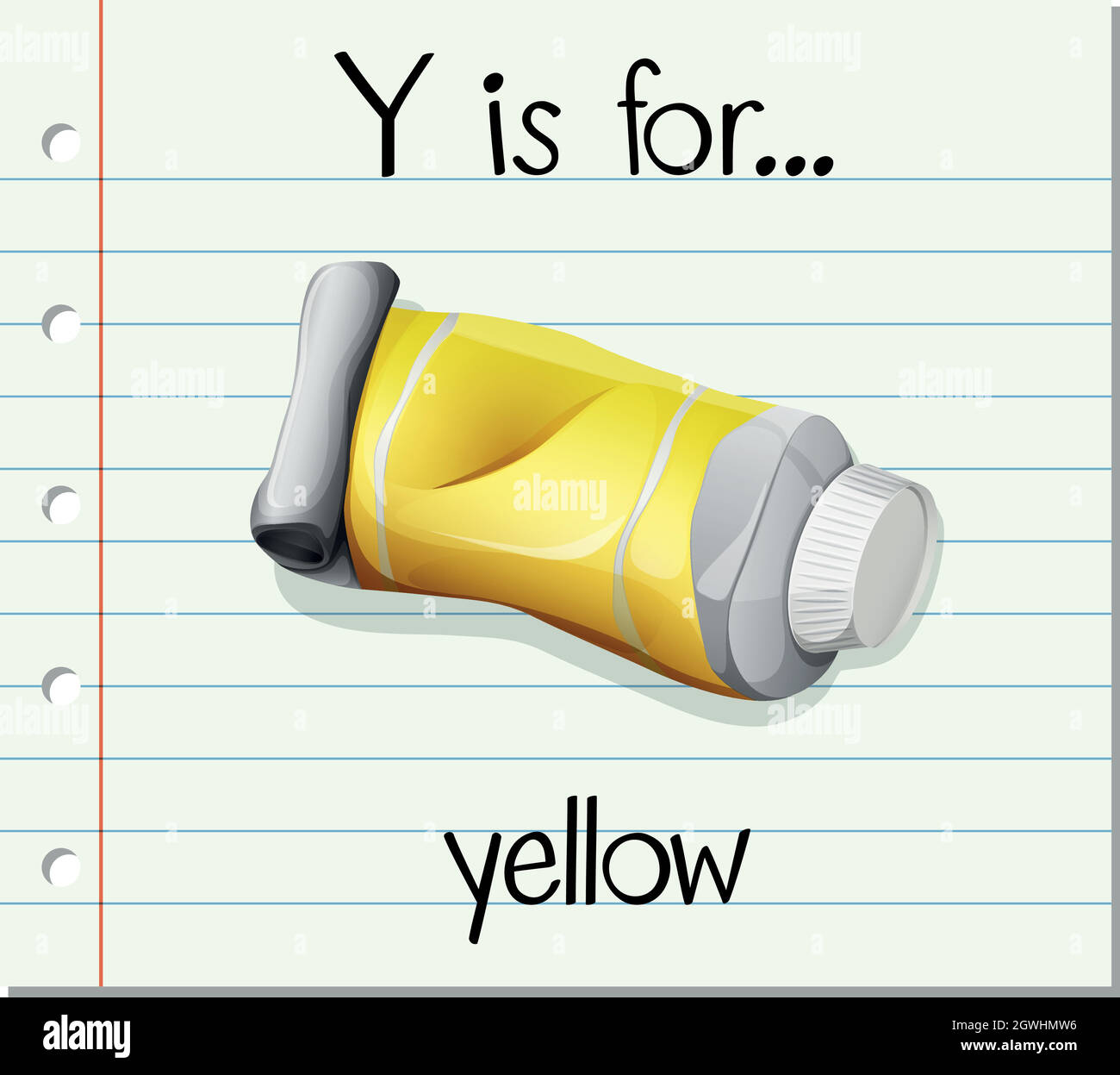 Flashcard letter Y is for yellow Stock Vector Image & Art - Alamy