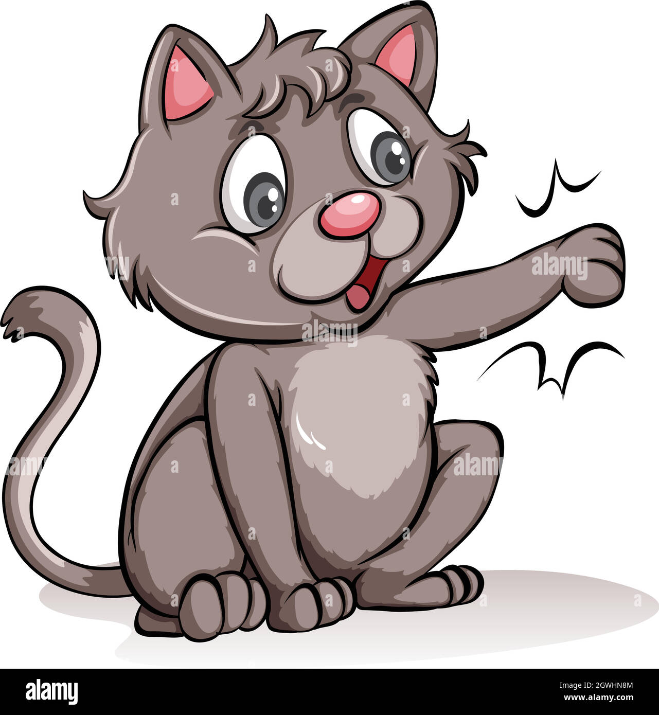 Smelling cat Stock Vector Images - Alamy