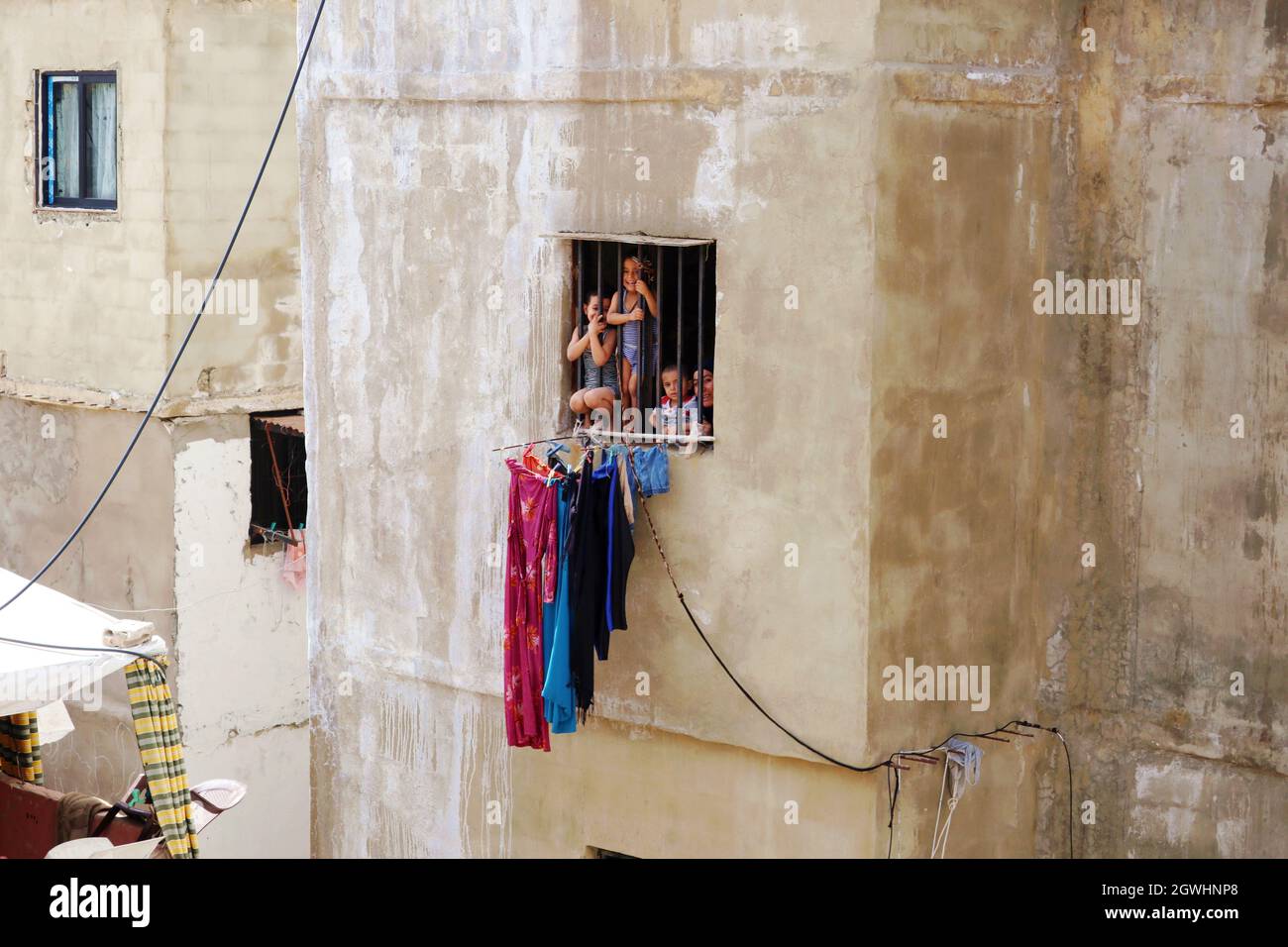 Beirut, Lebanon. 23rd Sep, 2021. Shatila Palestinian refugees camp in ...