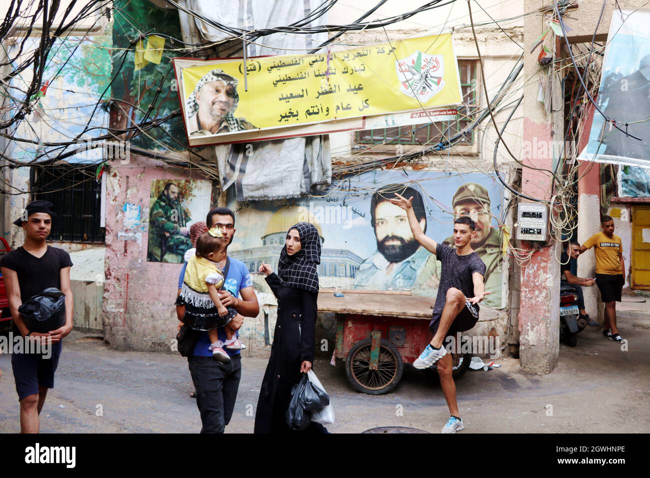 Beirut, Lebanon. 23rd Sep, 2021. Shatila Palestinian refugees camp in ...