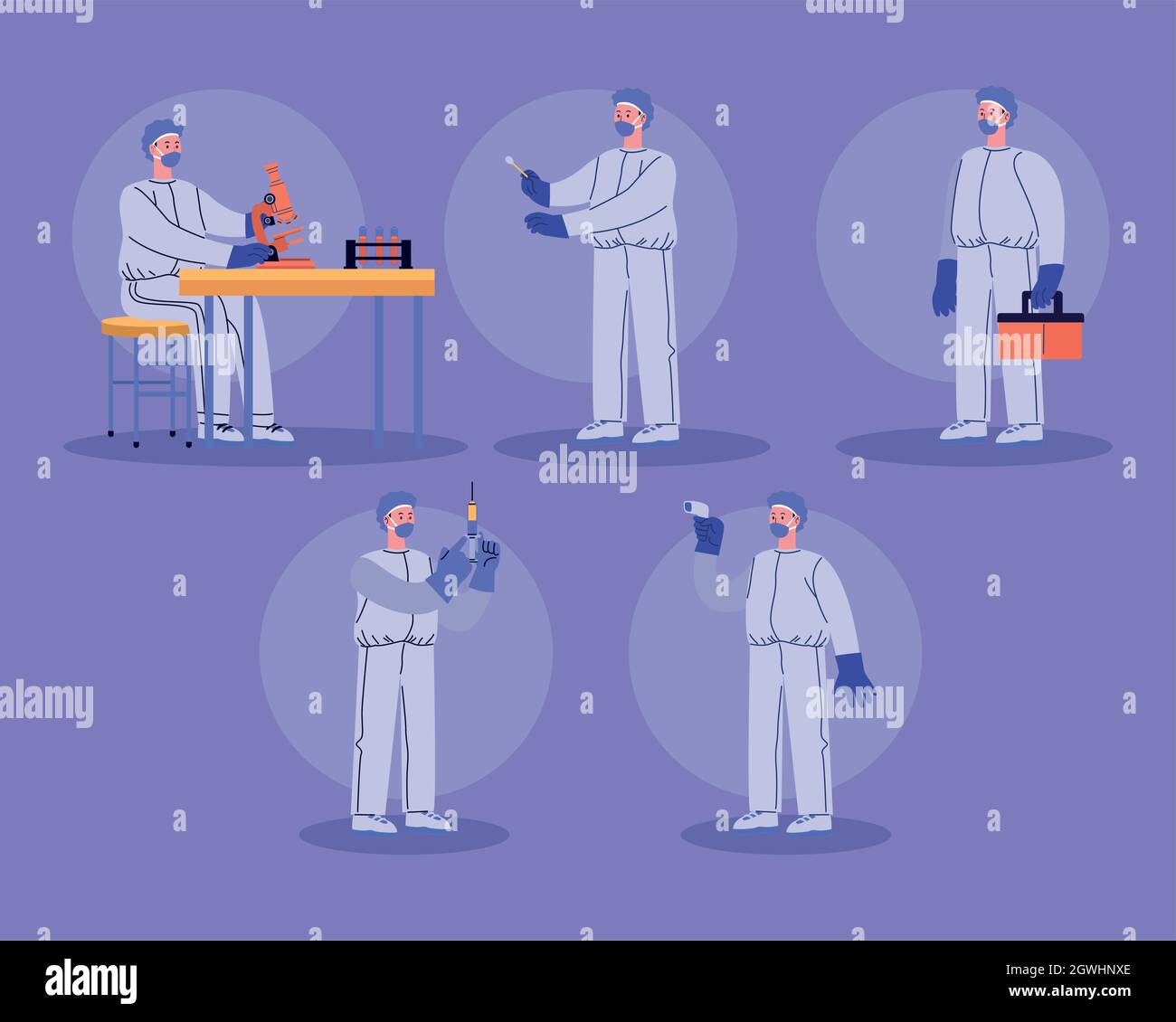laboratory workers characters Stock Vector Image & Art - Alamy