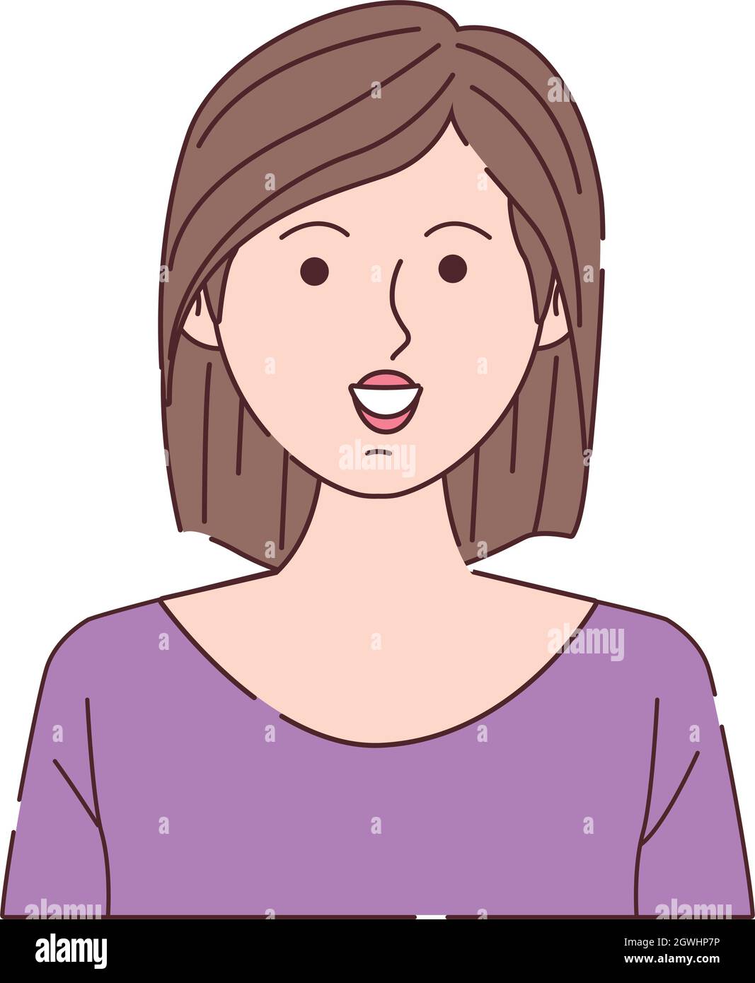 young lady character Stock Vector Image & Art - Alamy