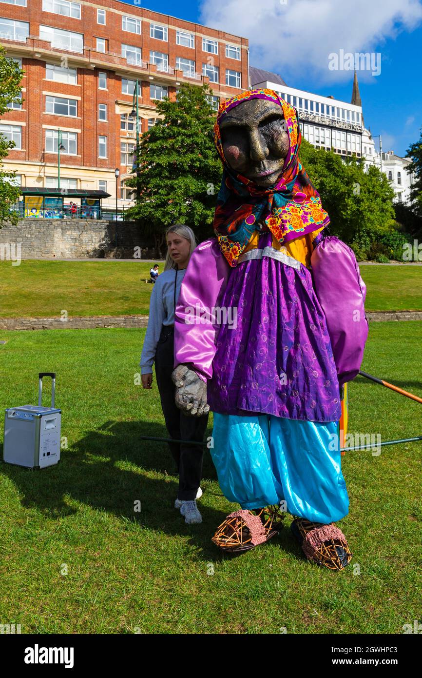 Bournemouth, Dorset UK. 3rd October 2021. After a washout yesterday ...