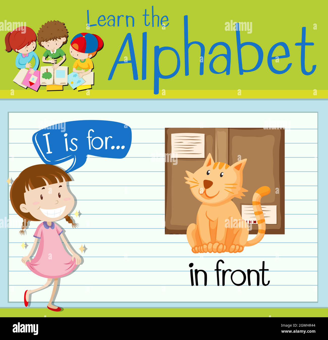 Flashcard letter I is for in front Stock Vector Image & Art - Alamy