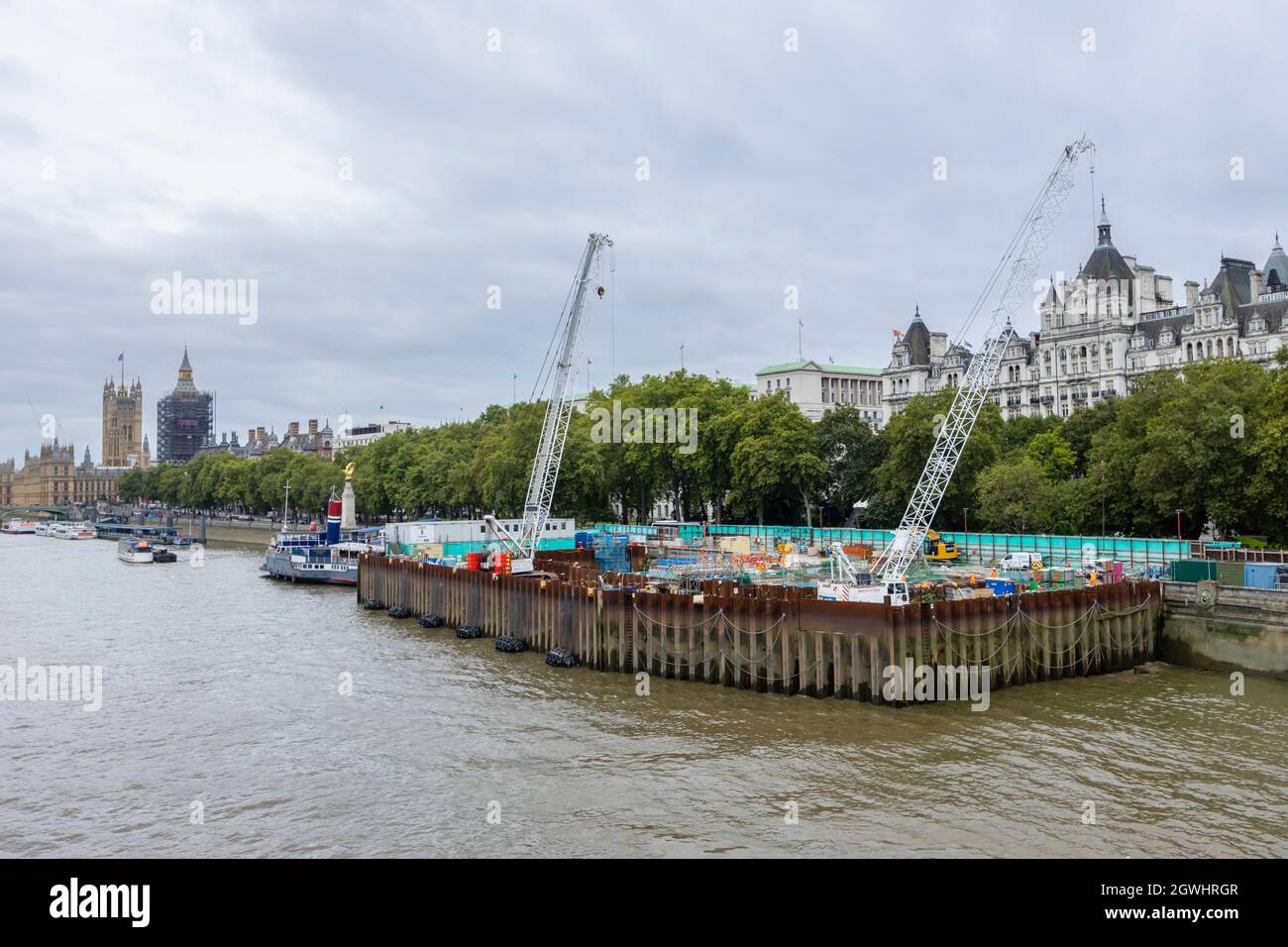 Victoria Embankment Foreshore site on the northern bank of the River ...