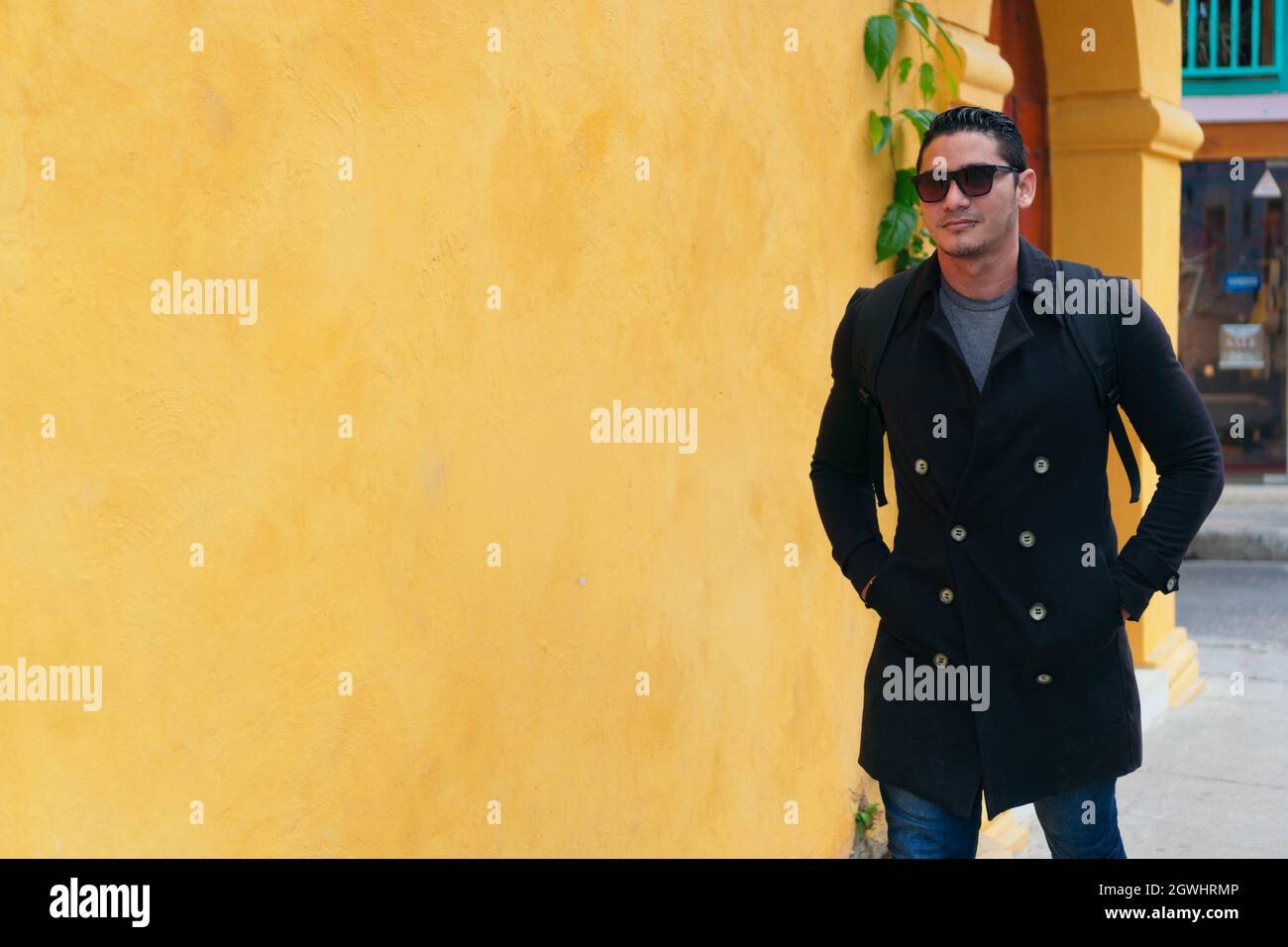 Portrait of handsome hipster a Latin. Lifestyle concept Stock Photo - Alamy
