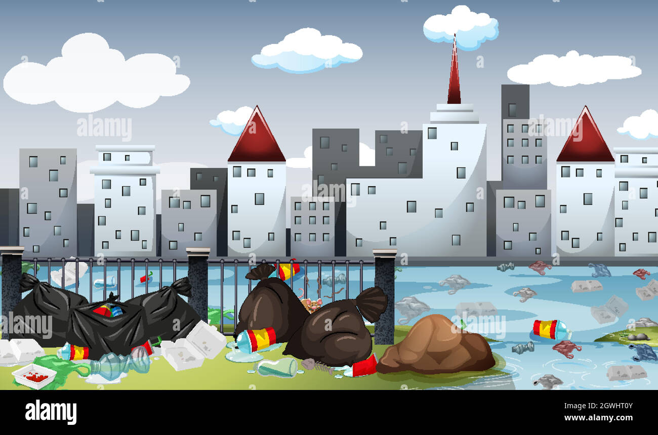 Pollution in big city Stock Vector Image & Art - Alamy