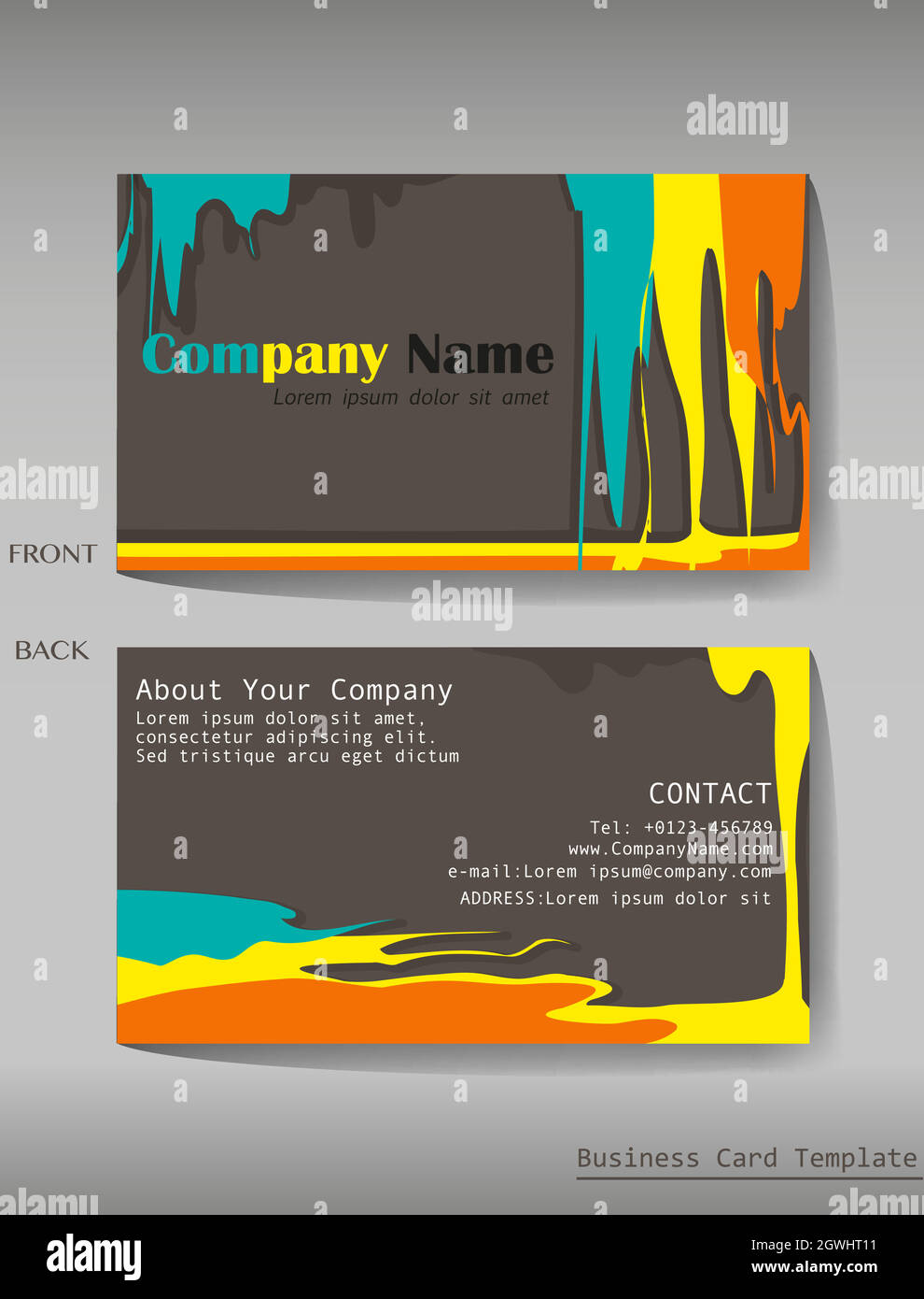 A colourful calling card Stock Vector Image & Art - Alamy