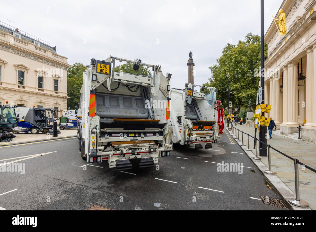 Back of Dennis electric powered waste disposal vehicles for City of ...