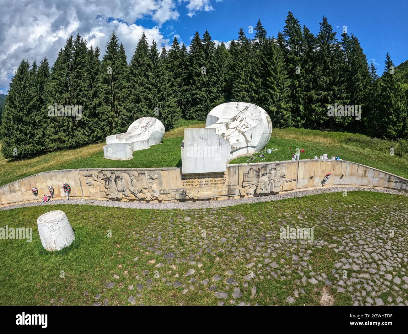 A view of the SNP Krpacovo memorial in the village of Dolna Lehota in ...