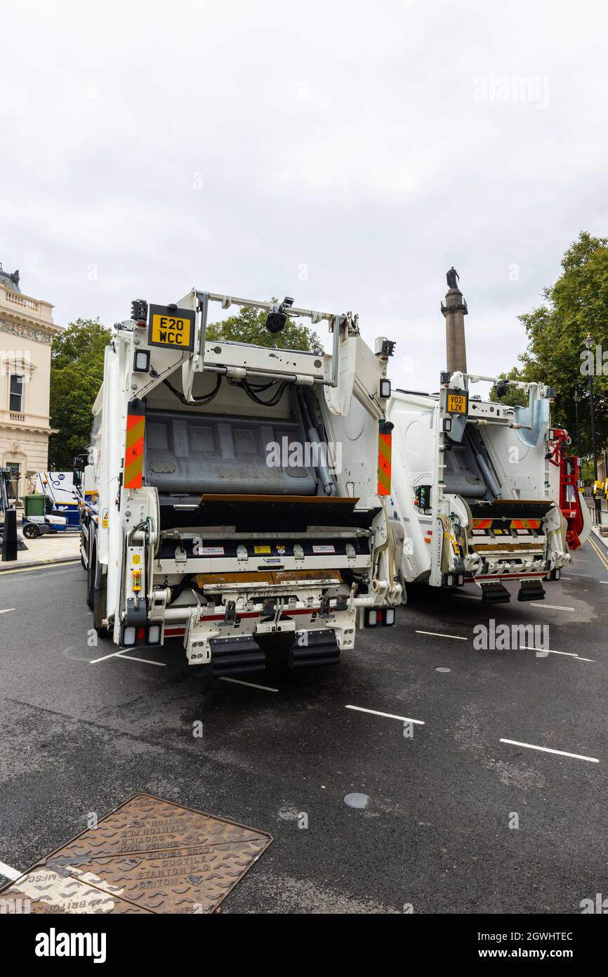 Back of Dennis electric powered waste disposal vehicles for City of ...